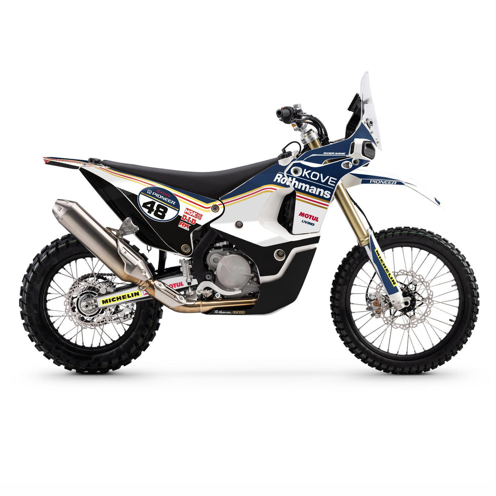 Kove 450 Rally Graphics Kit "Rothmans" – LIVING MOTOR CO.